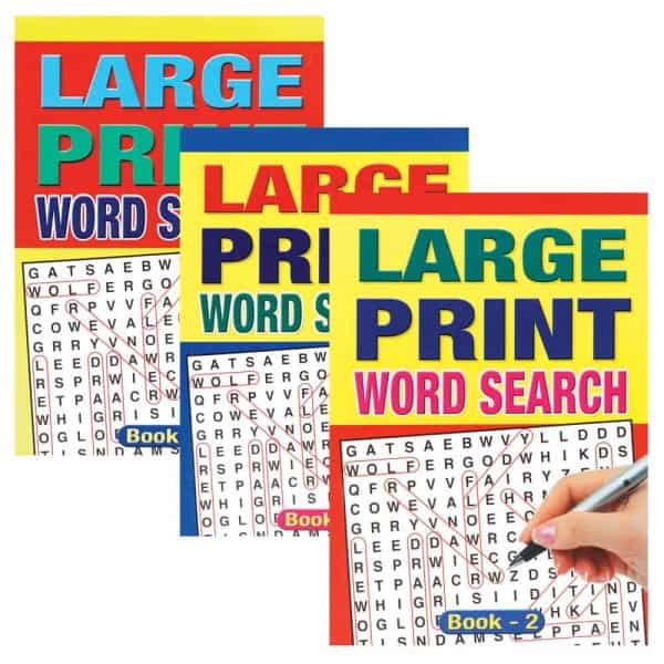 A5 Large Print Word Search Book | Wholesale Stationery Supplies