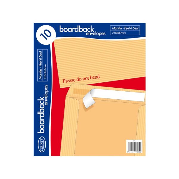 Manilla Brown Half Board Back Envelopes, 267x318mm (10s) (PK1 ...